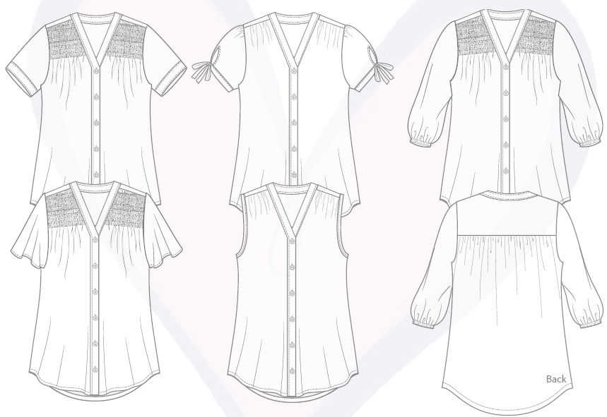 Shoulder gathers & Shirring galore. 2 Gorgeous Ballad blouses (Love ...